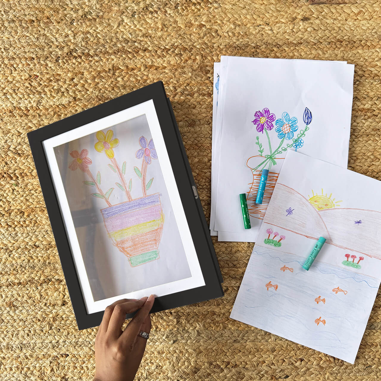 A4 Magnetic Art Frame | Openable Kids Artwork Frame