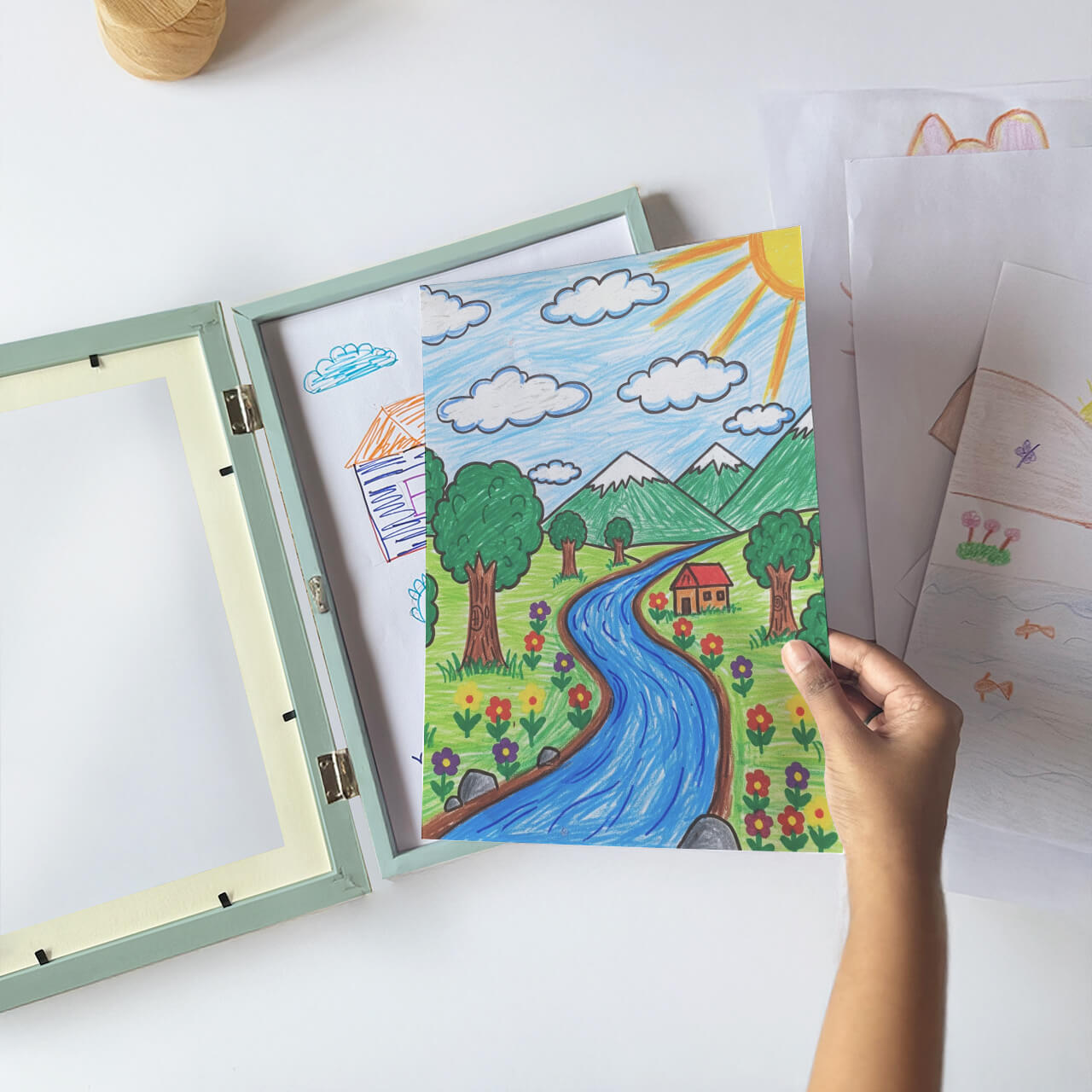 A4 Magnetic Art Frame | Openable Kids Artwork Frame
