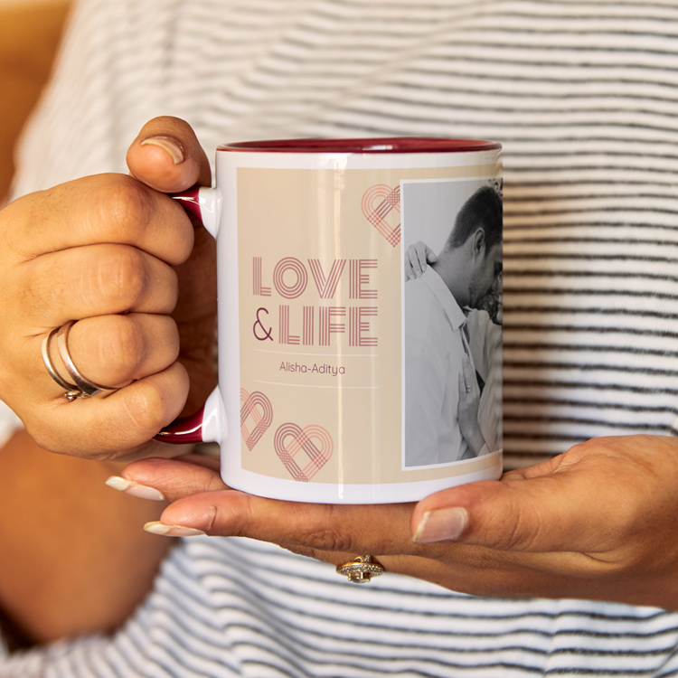 Personalized Inside Color Mugs - Inner Color Photo Mug