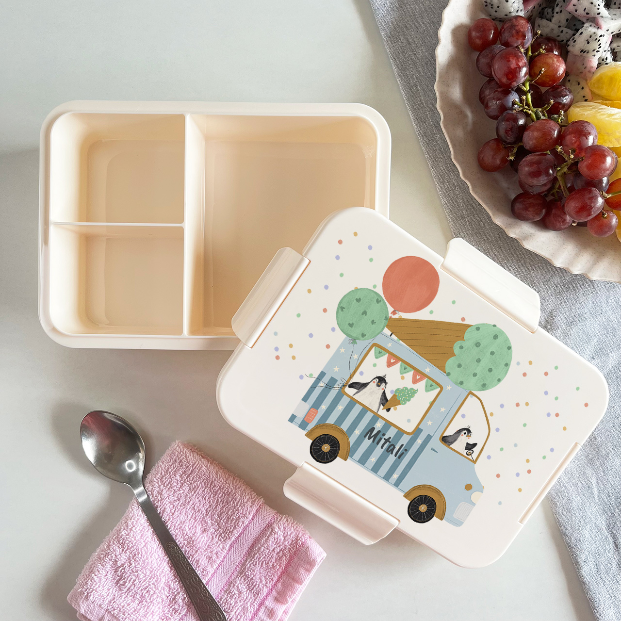 Custom Lunch Box | Personalized Tiffin Box with Name