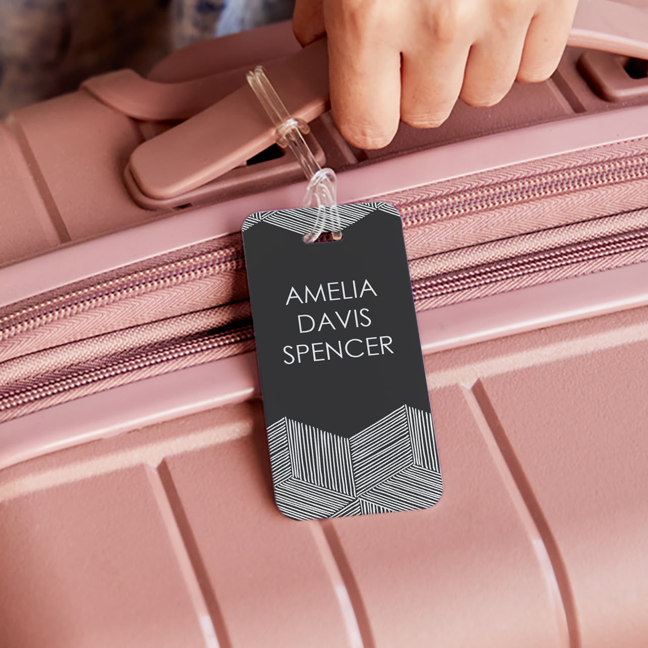 Modern Cubes Custom Bag Tags | Zoomin