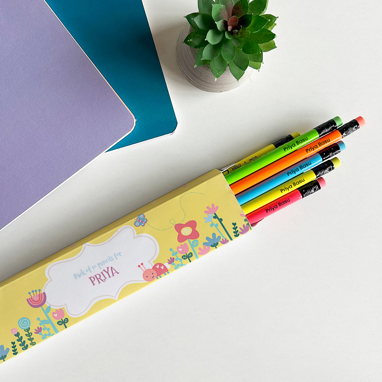 Flower Power Doms Personalized Pencils with Names | Zoomin