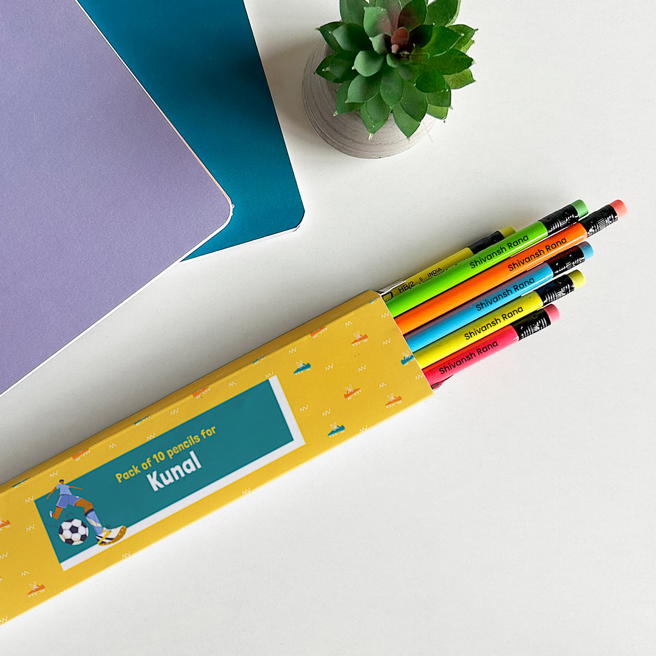 Football Goals Boy Doms Personalized Pencils with Names | Zoomin