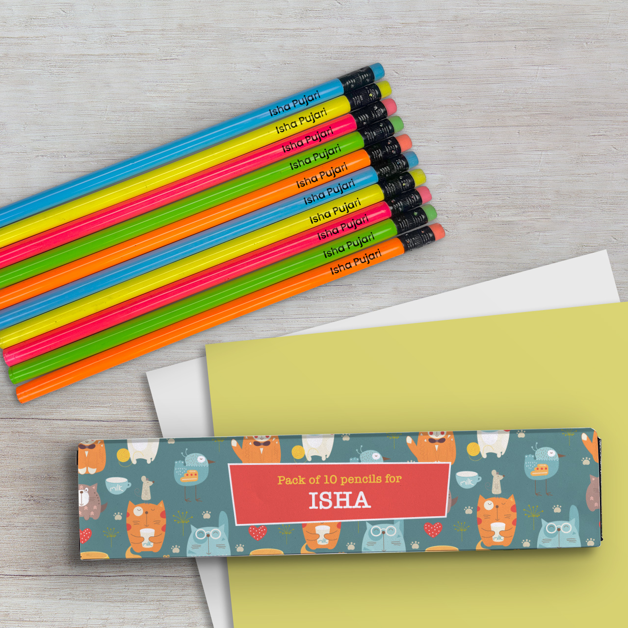 Kitty Cat Doms Personalized Pencils with Names | Zoomin