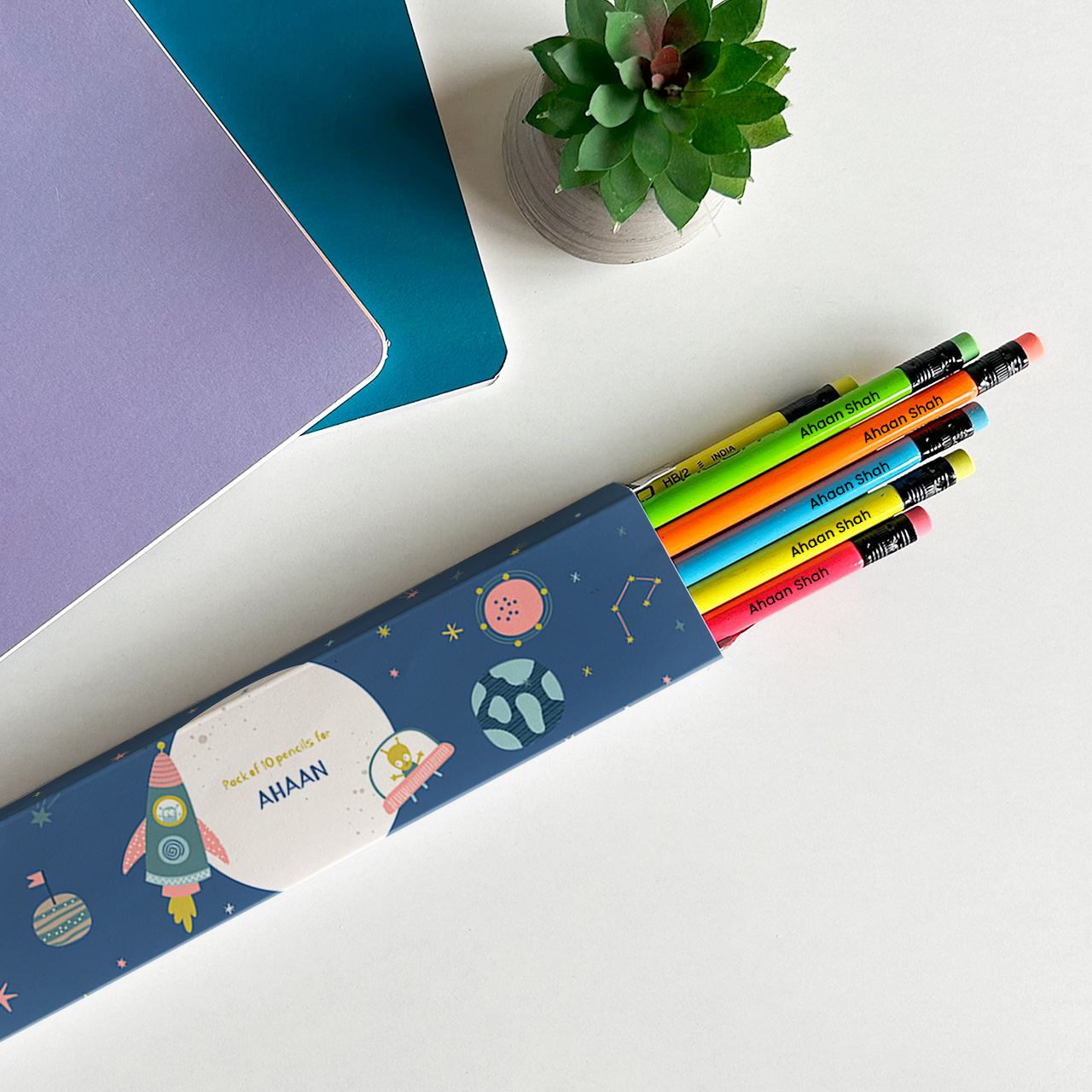 Space Explorer Doms Personalized Pencils with Names | Zoomin