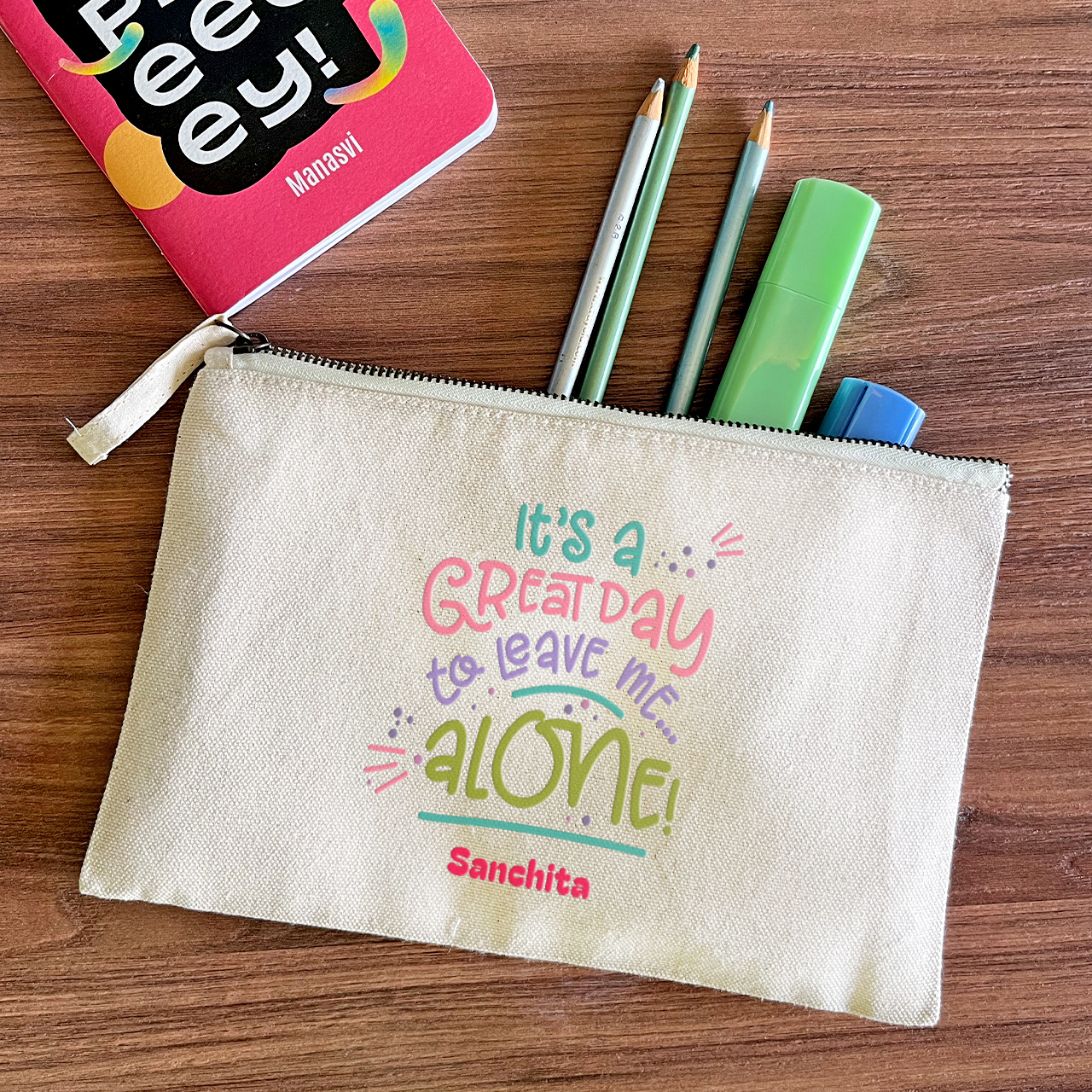 Asocial Custom Printed Pouches with Name | Zoomin