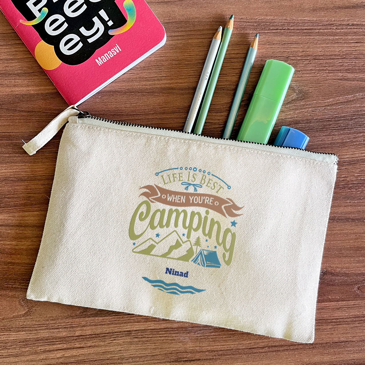 Camping Custom Printed Pouches with Name | Zoomin
