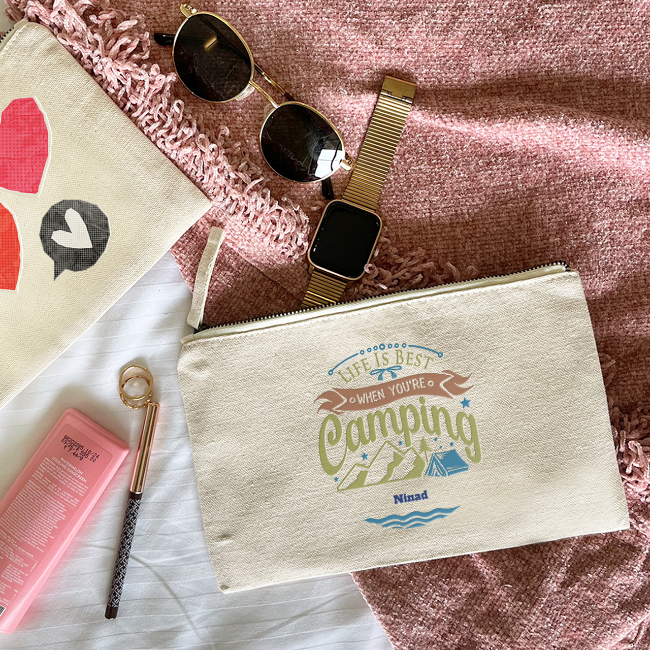 Camping Custom Printed Pouches with Name | Zoomin