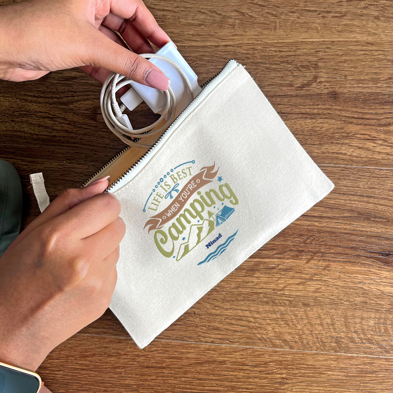 Camping Custom Printed Pouches with Name | Zoomin