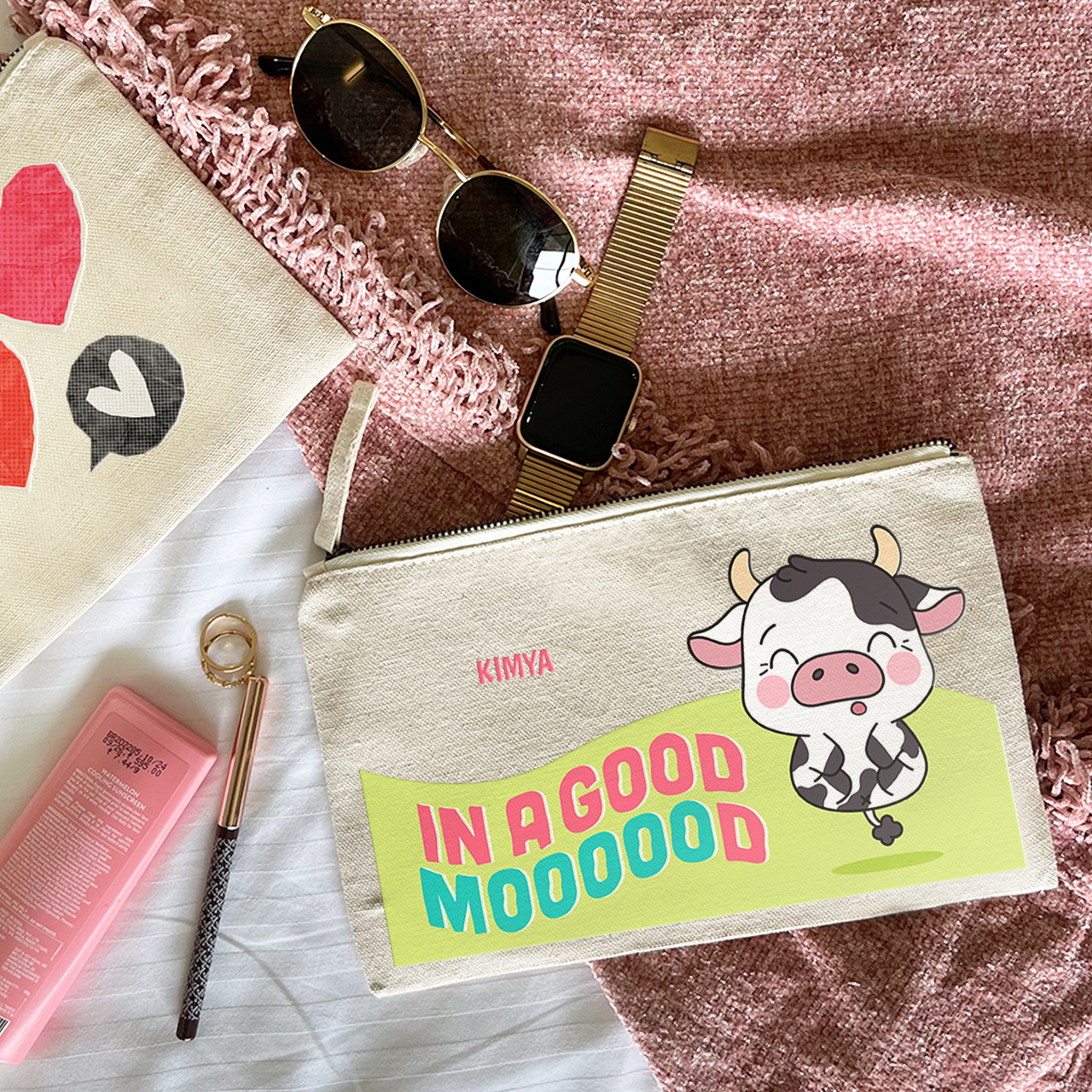 Good Mood Custom Printed Pouches with Name | Zoomin