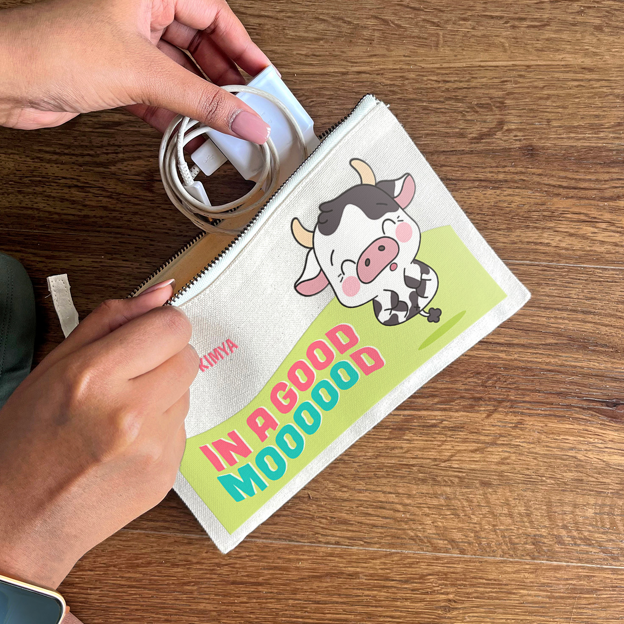 Good Mood Custom Printed Pouches with Name | Zoomin