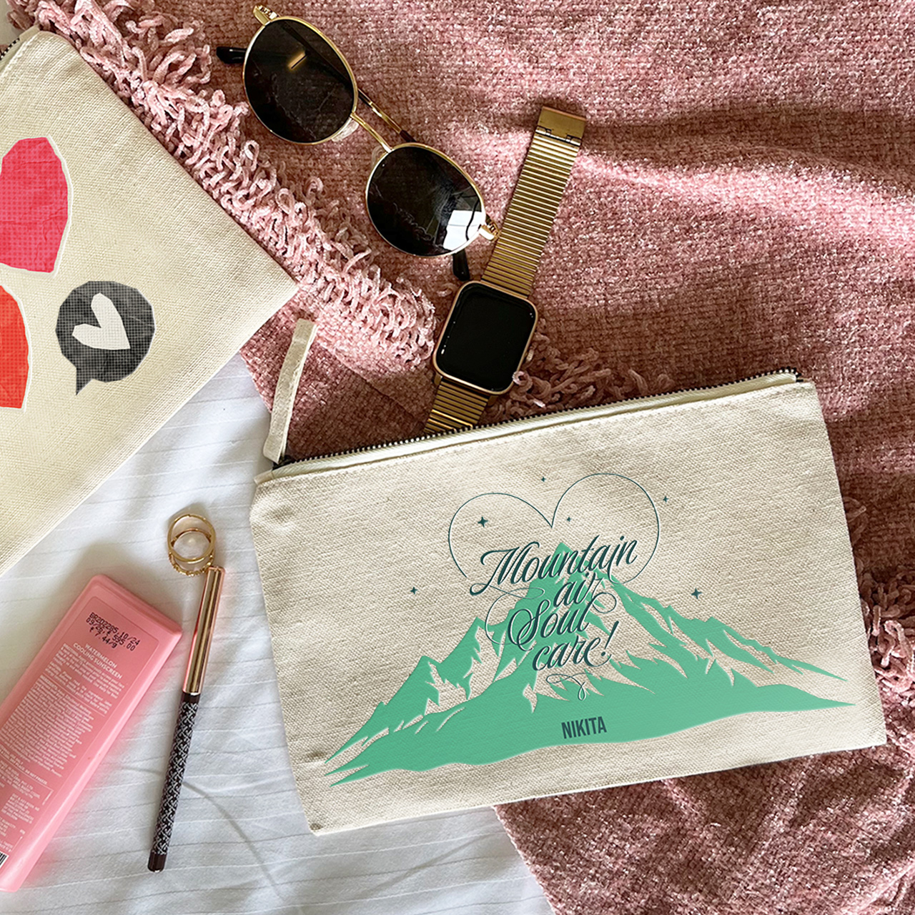 Soul Care Custom Printed Pouches with Name | Zoomin