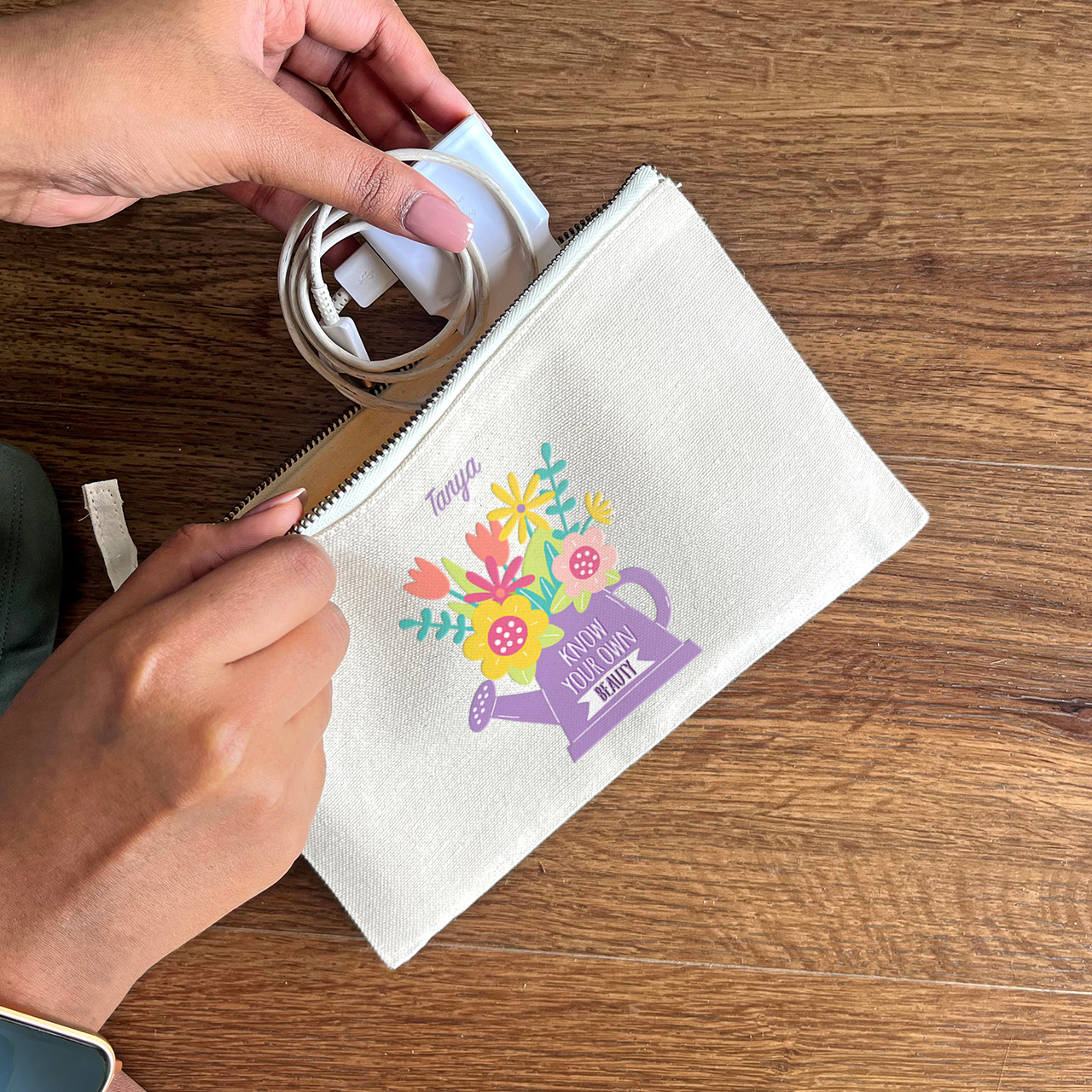 You Are Beautiful Custom Printed Pouches with Name | Zoomin