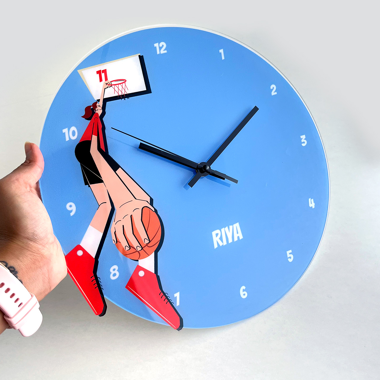 Basketball Fever Girl Custom Wall Clocks | Zoomin