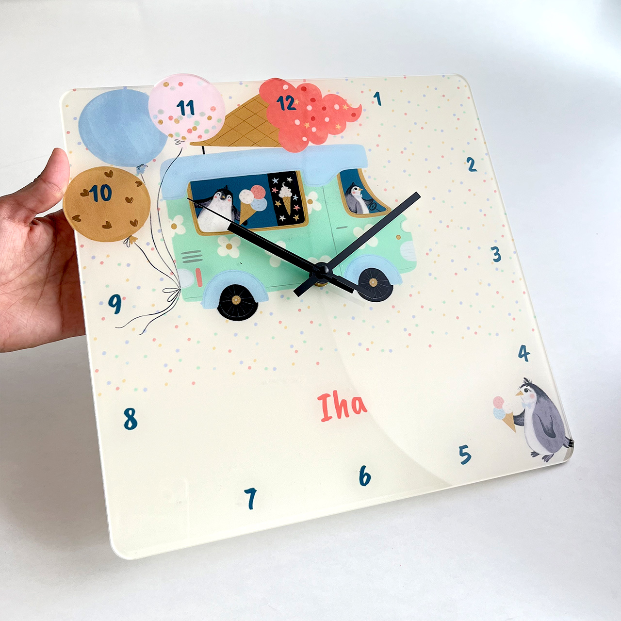 Ice Cream Fun Custom Wall Clocks | Zoomin