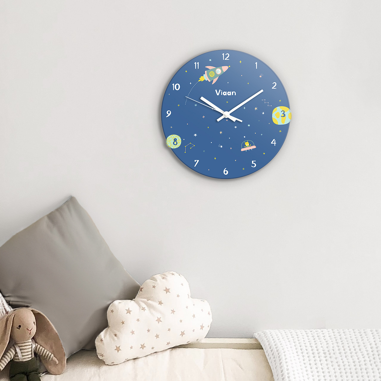 Space Explorer Custom Wall Clocks | Zoomin
