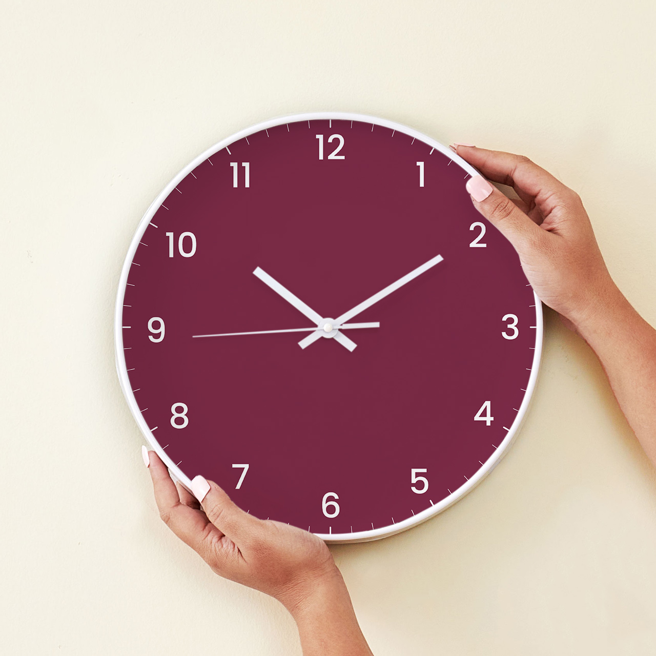 Maroon Designer Wall Clocks | Zoomin