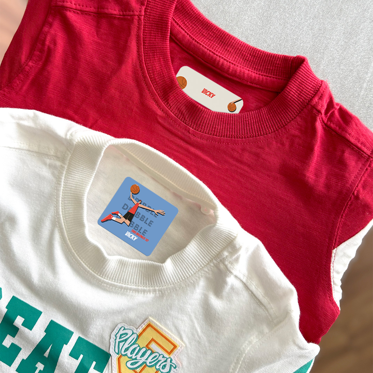 Basketball Fever Boy Iron on Labels for clothes | Zoomin