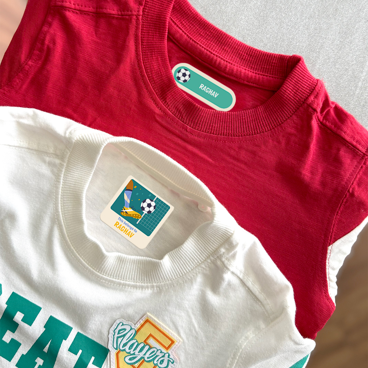 Football Goals Boy Iron on Labels for clothes | Zoomin