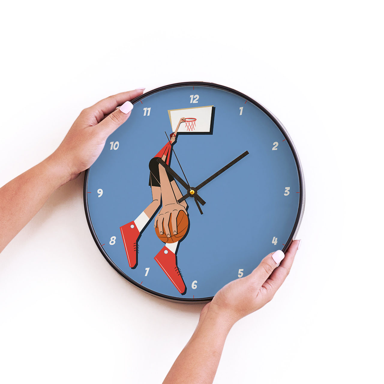 Basketball Fever Boy Children's Wall Clock | Zoomin