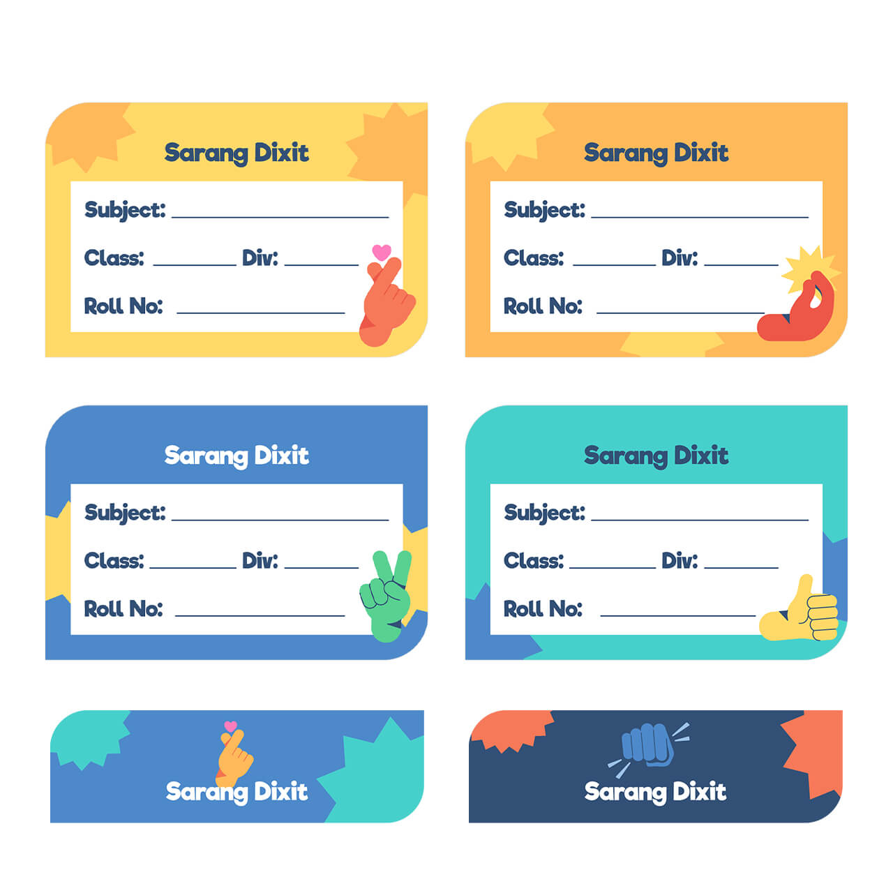 Personalized Name Slips and Book Stickers for Kids