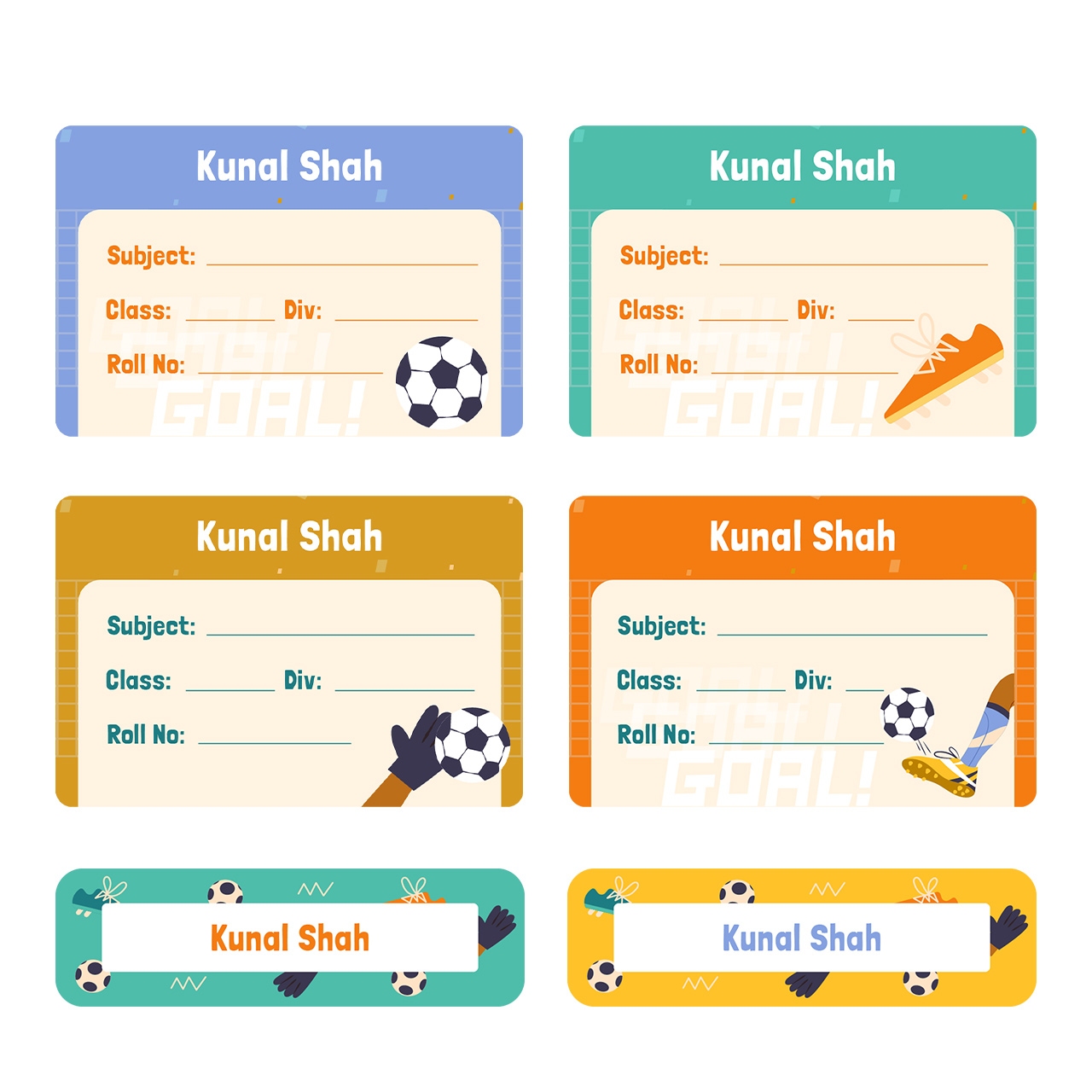 Personalized Name Slips for School Books | Set of 24 Labels | Zoomin