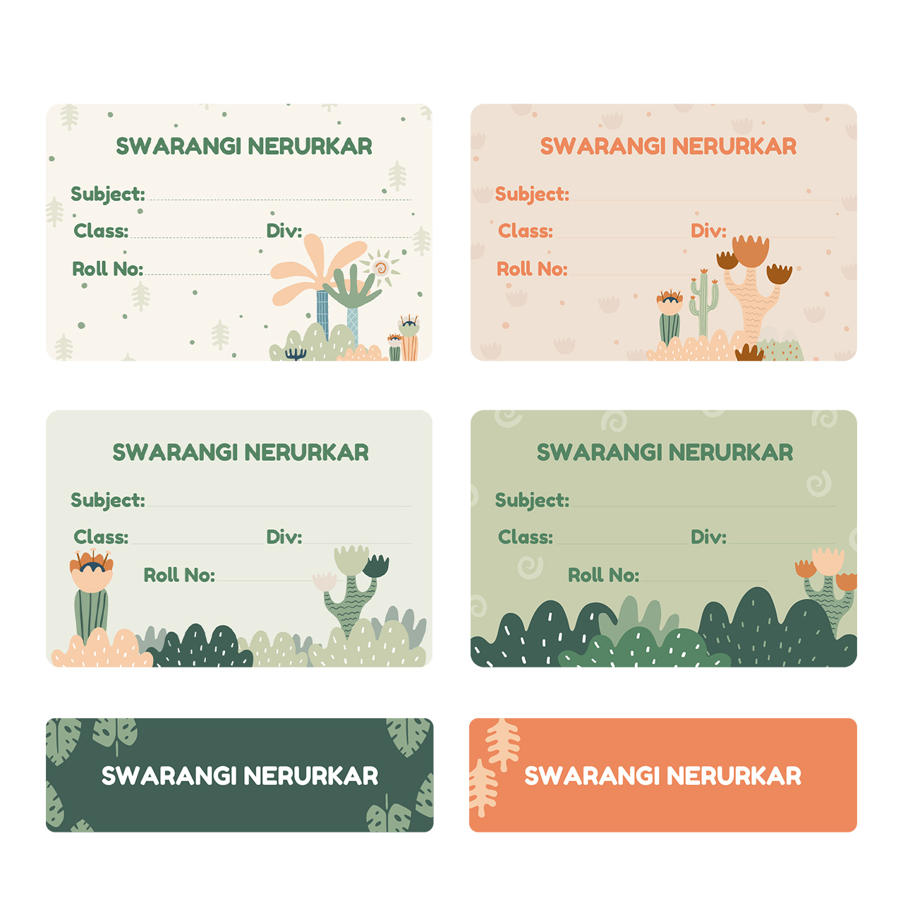 Personalized Name Slips and Book Stickers for Kids