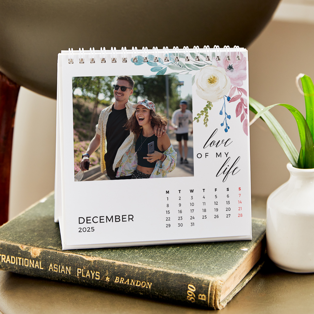 Flowers for You Custom Desktop Calendar (6x6) | Zoomin