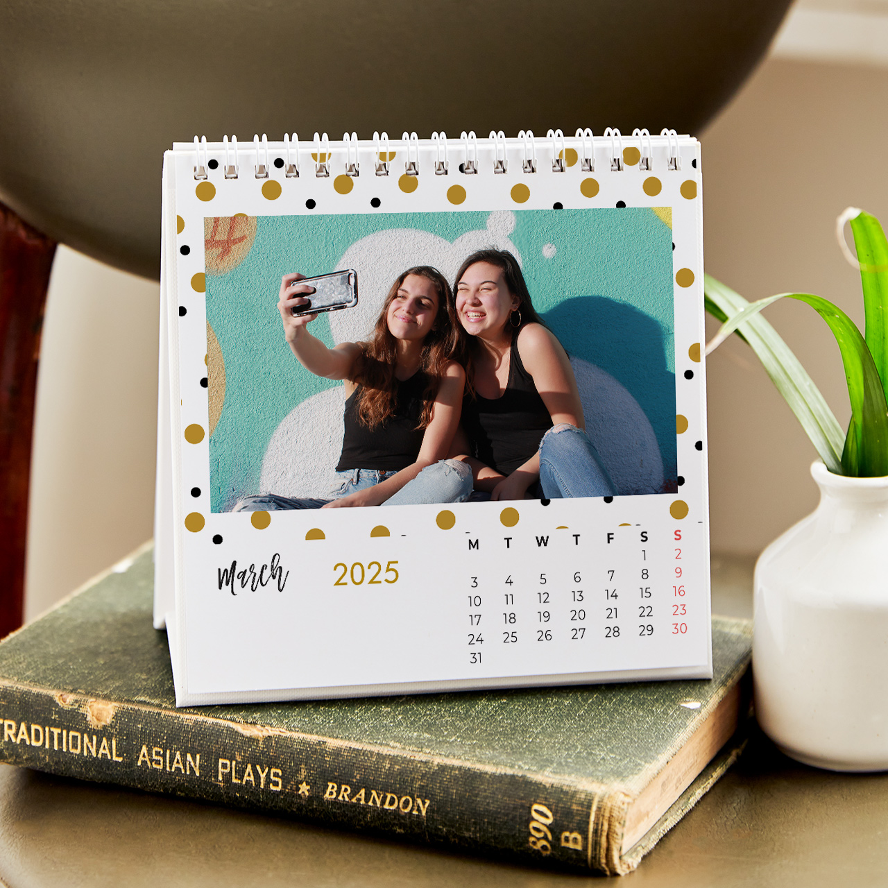 Stars & Glitters Custom Desktop Calendar (6x6) | Zoomin