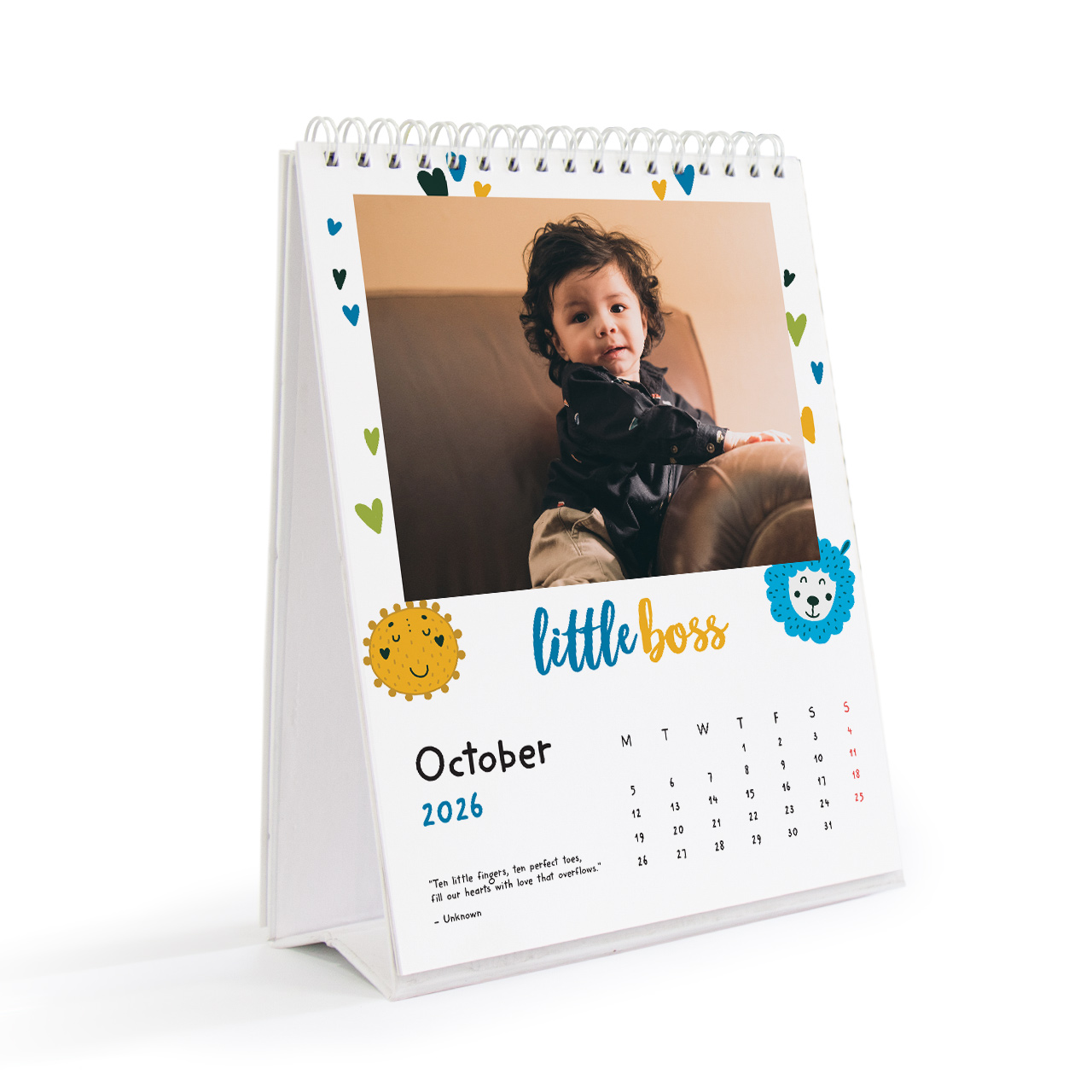 6x8 Desktop Calendar 2026 - 6x8 Customized Photo Calendar