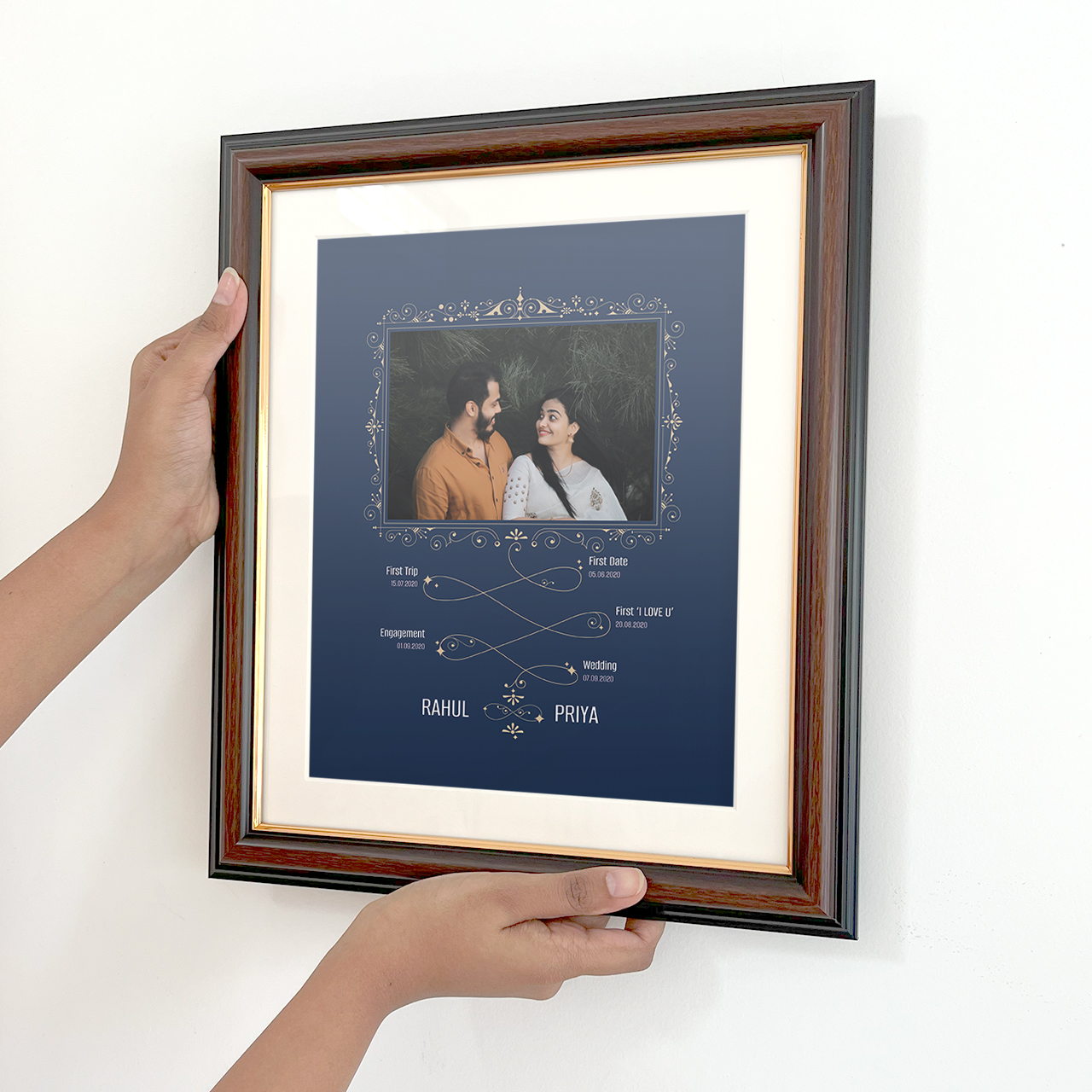Couples Milestones Premium Vintage Vibe Photo Frame | Zoomin