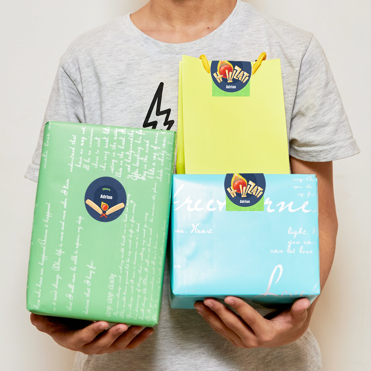 Cricket Buzz Name Stickers | Zoomin